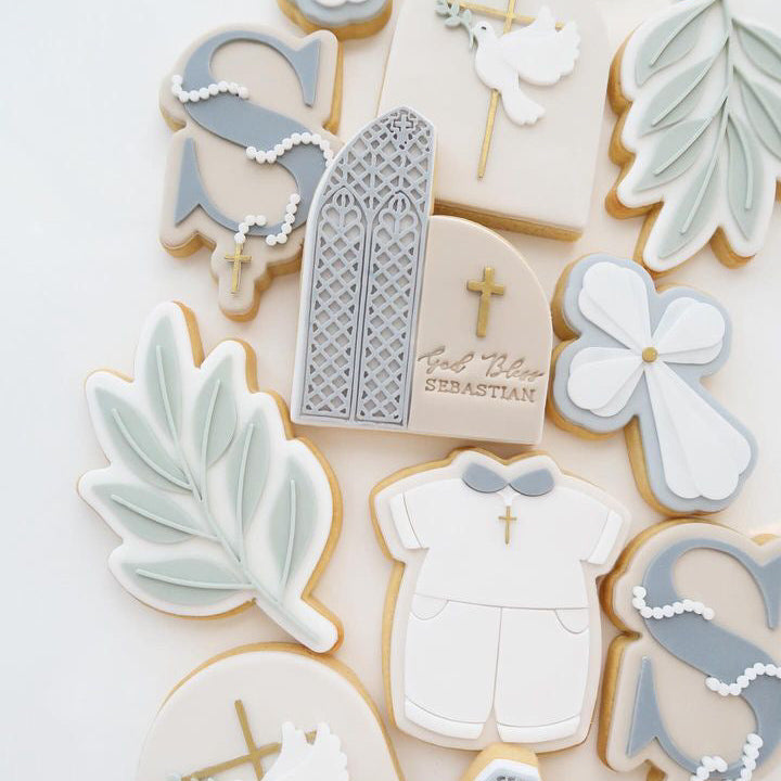 Detailed Arch with Cross Cookie Cutter & Debosser Set – Bake and Decorate Co