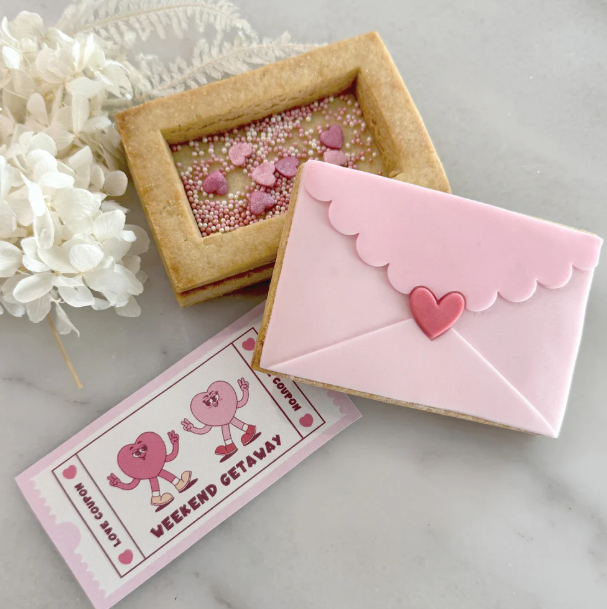 Love Envelope Cookie Cutter & Debosser Set – Bake and Decorate Co