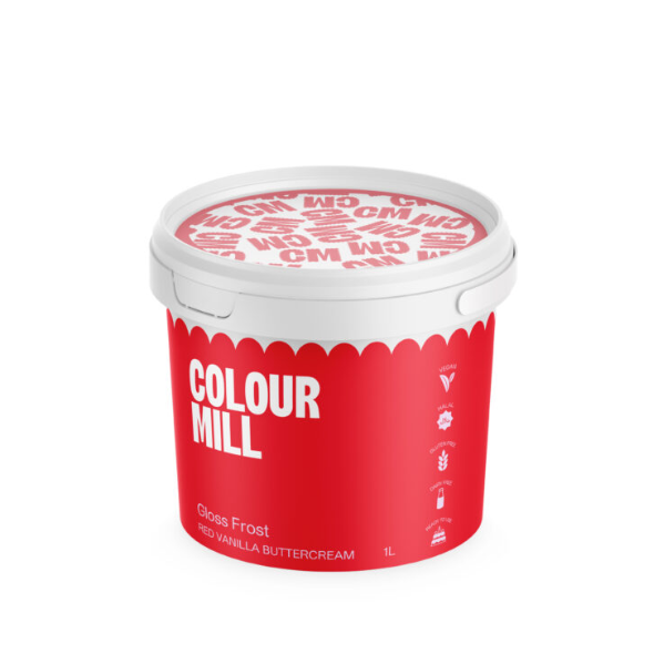 Colour Mill 'Gloss Frost' Red Vanilla Buttercream (1L) – Bake and ...