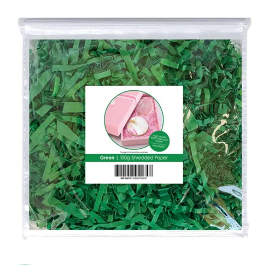 Green Shredded Paper - 100g – Bake and Decorate Co
